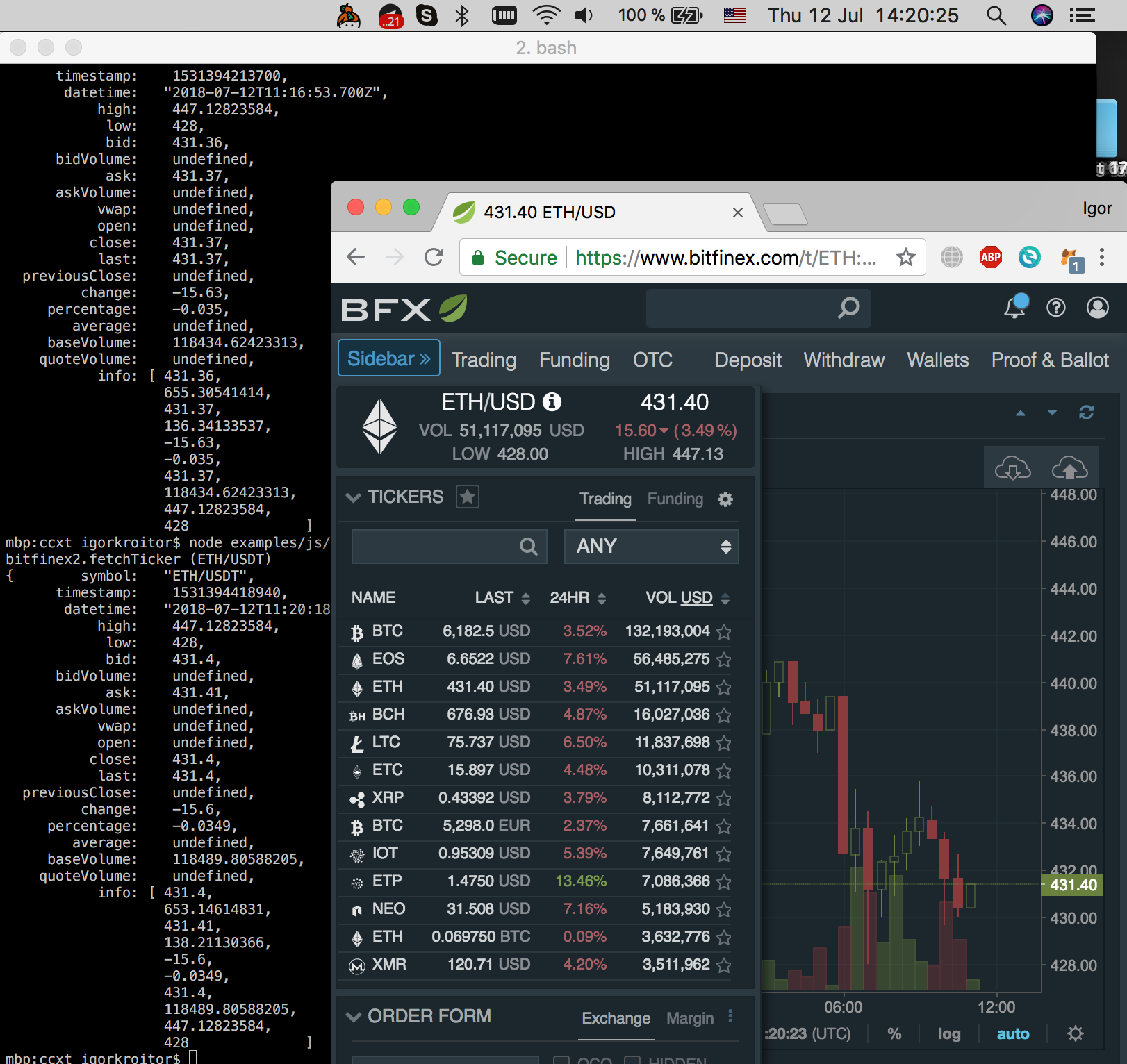 Bitfinex, Kucoin fetchTickers incorrect percentage · Issue #3379 · ccxt/ccxt · GitHub