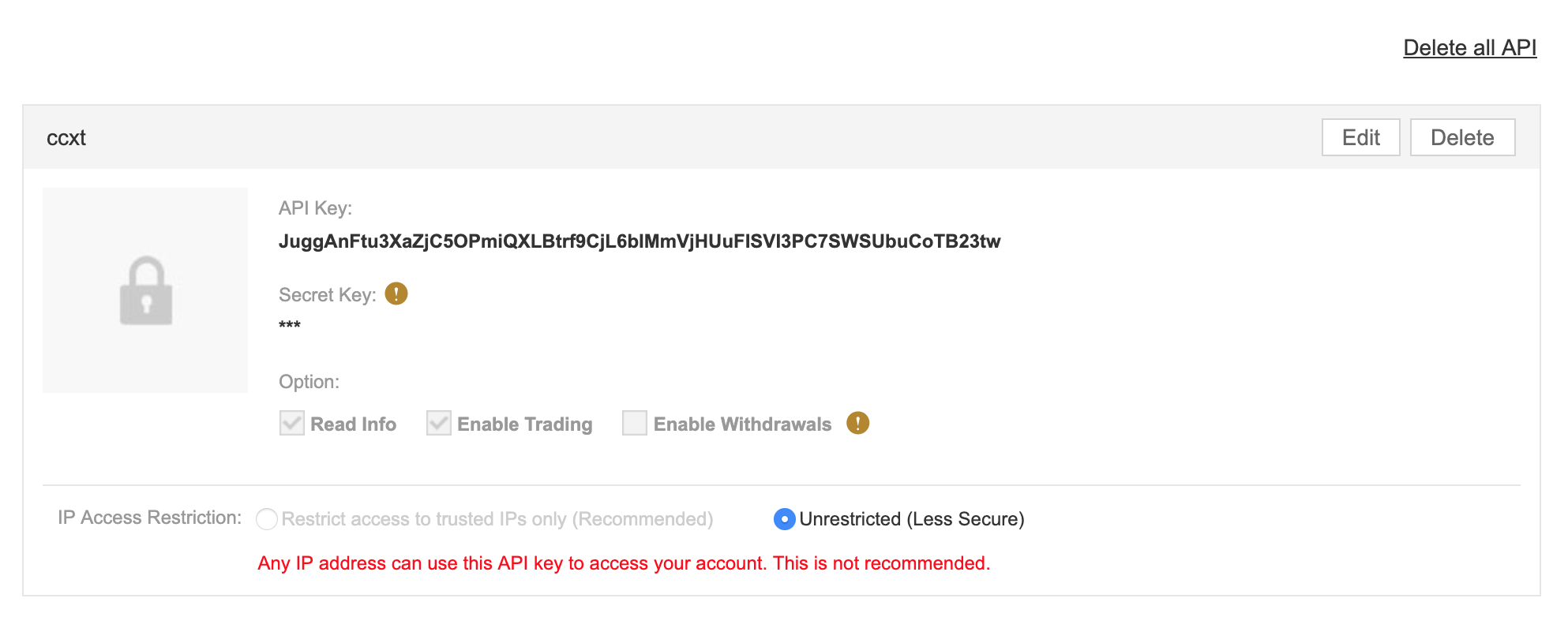Invalid Api Key For Binance On Ccxt Php While Already Using The Latest