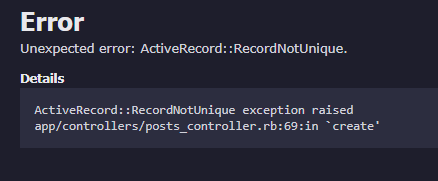 Unexpected error: ActiveRecord::RecordNotUnique sometimes appears when uploading posts · Issue ...