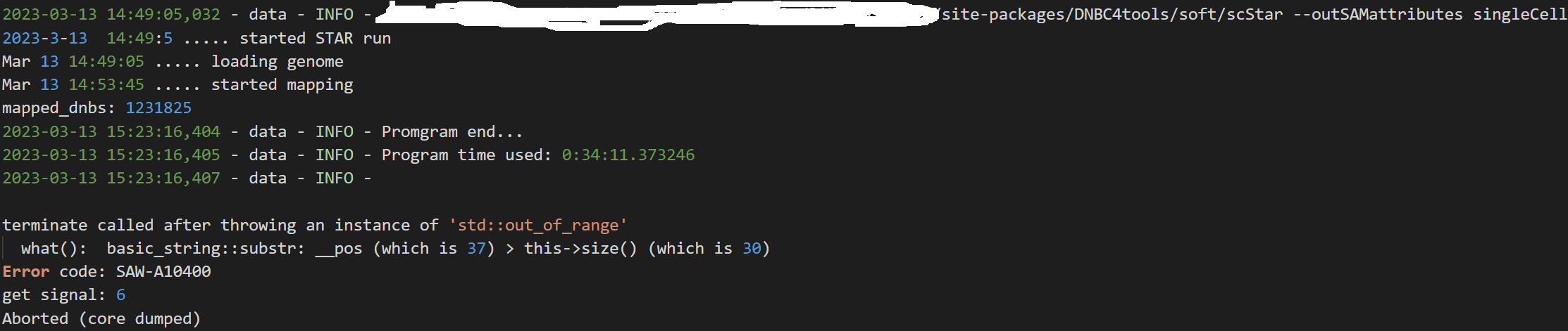 Error code: SAW-A10400 & Where can I find source code for scStar and Anno? · Issue #19 · MGI ...