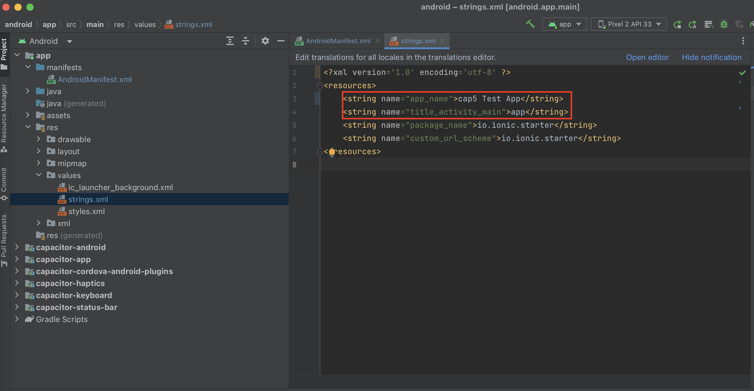 Bug: appName has no effect (android, capacitor V5) · Issue #191 · ionic ... Bug: appName has no effect (android, capacitor V5) · Issue #191 · ionic ...