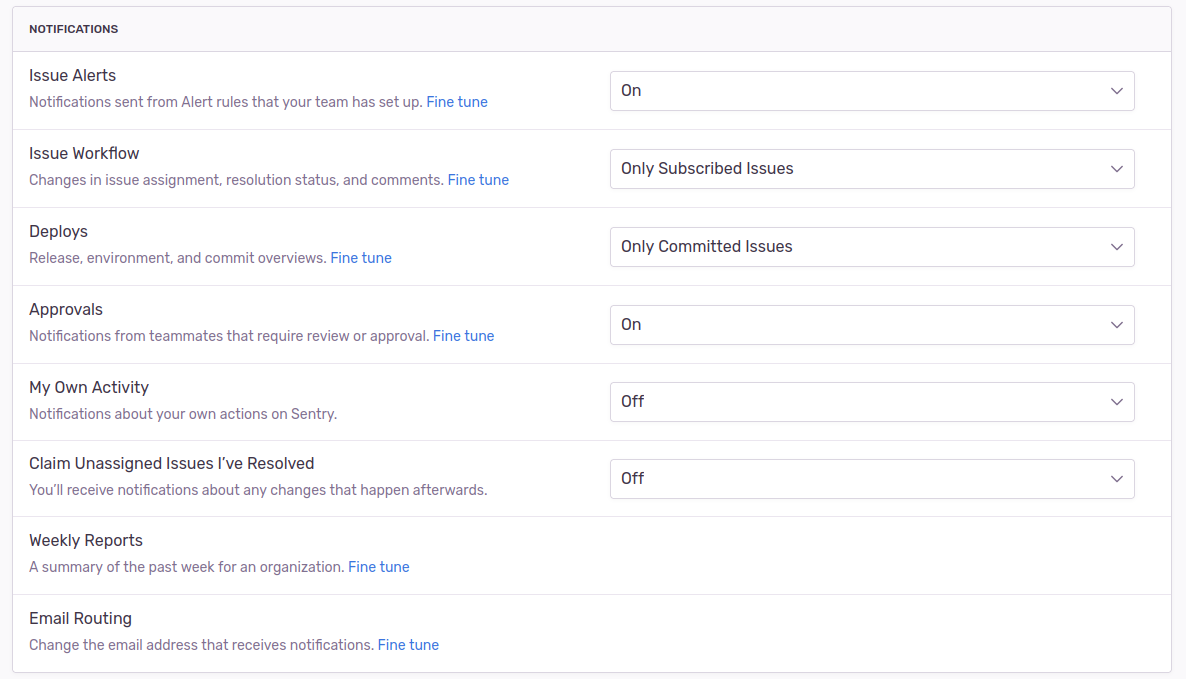 Cannot unsubscribe from notifications · Issue #1406 · getsentry/self-hosted · GitHub