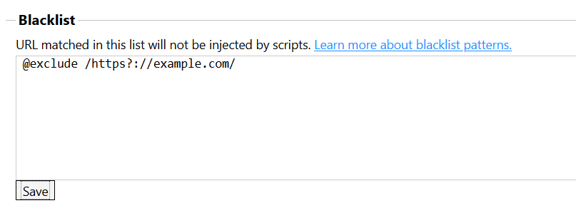 Can't get regular expressions to work in extension blacklist; bugs out instead · Issue #726 ...