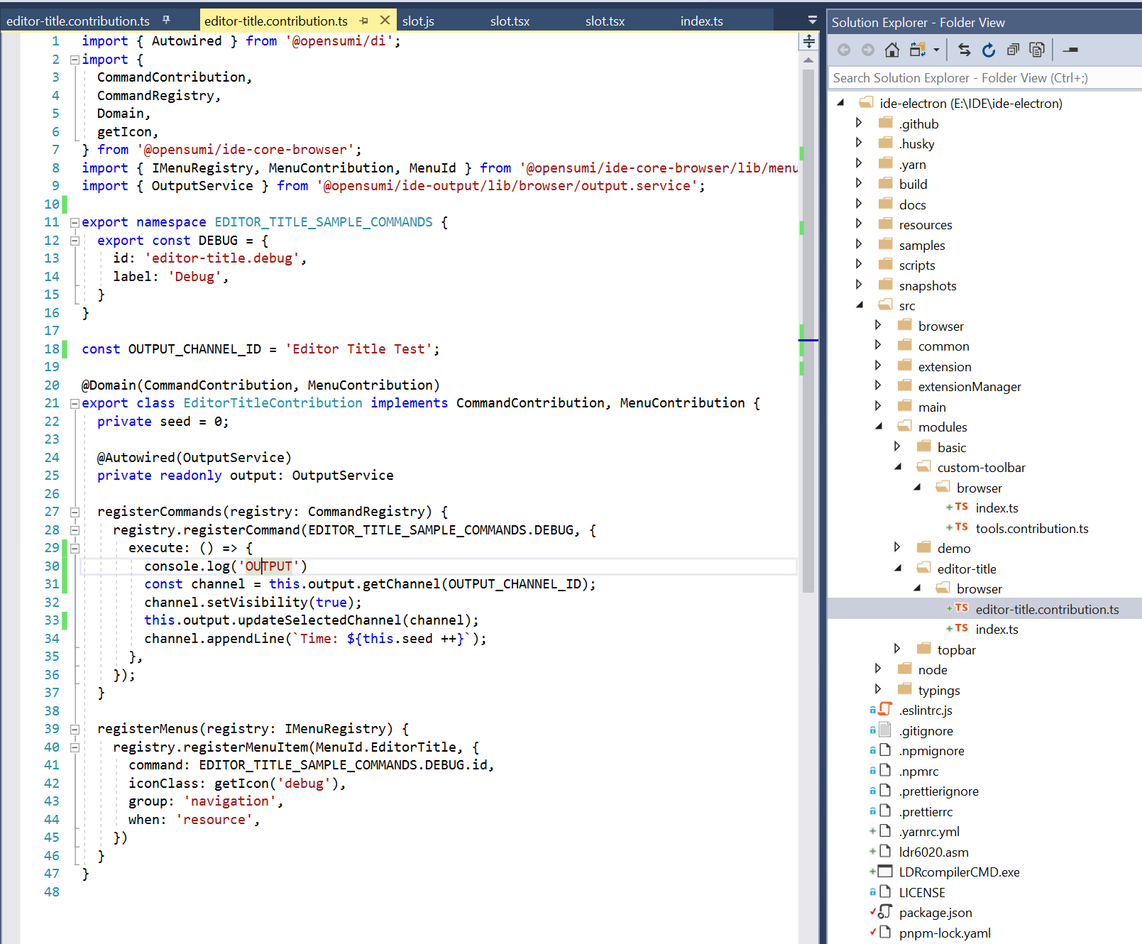 [BUG] OutputChannel messages not displayed in ide-electron · Issue ...