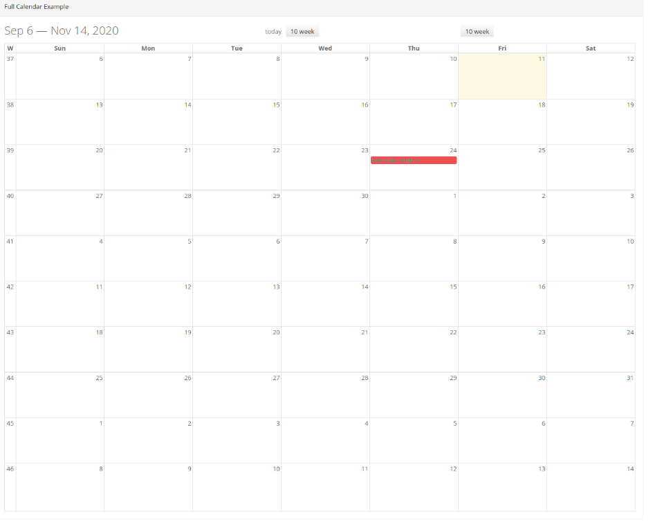 How to show 10 weeks in single view with dayGrid ? · Issue #5812 ...