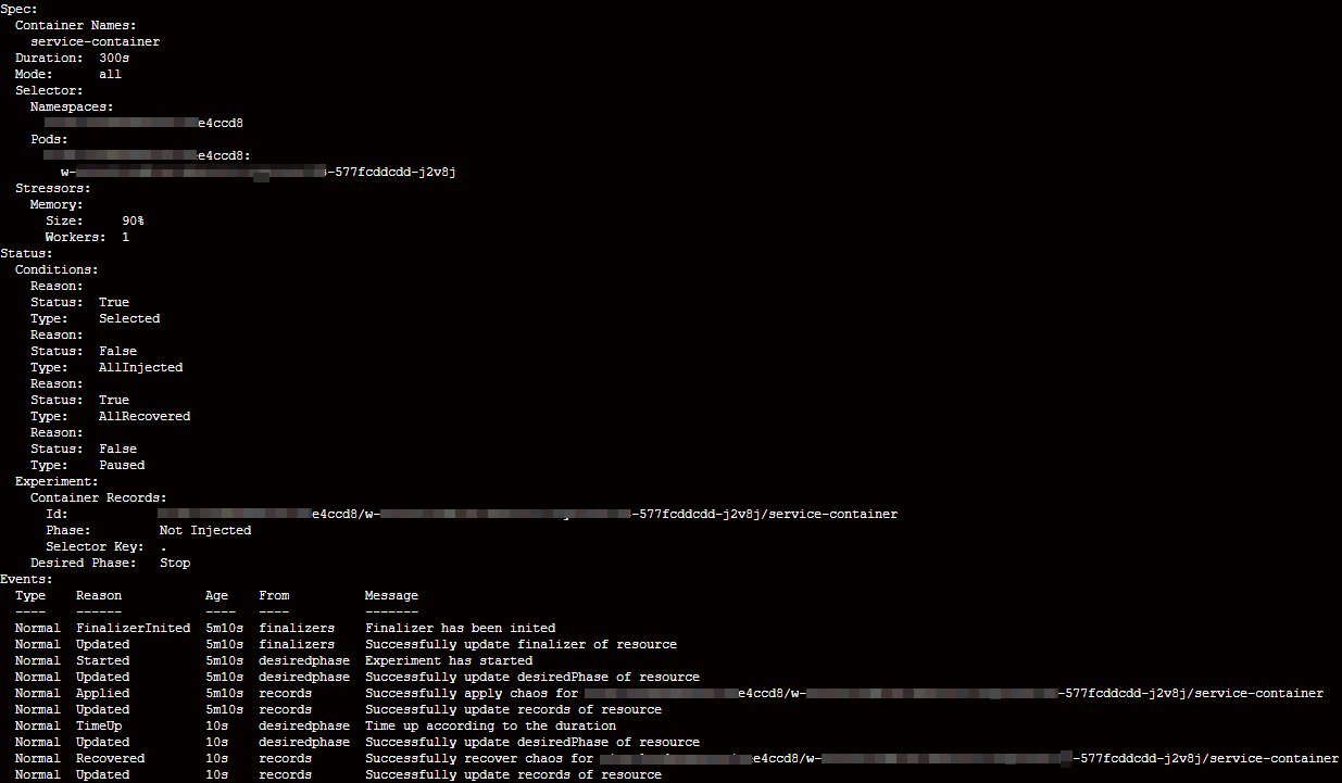The memory stress chaos does not maintain the specified level for the specified time · Issue ...