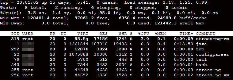 The memory stress chaos does not maintain the specified level for the specified time · Issue ...