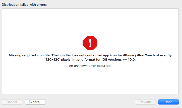 iOS icons sometimes not properly generated for app store in standalone build (ITMS-90022 ...