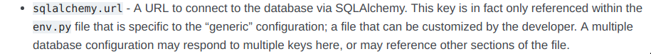 `sqlachemy.url` required in ini file even though docmentation says it isn't · Issue #606 ...