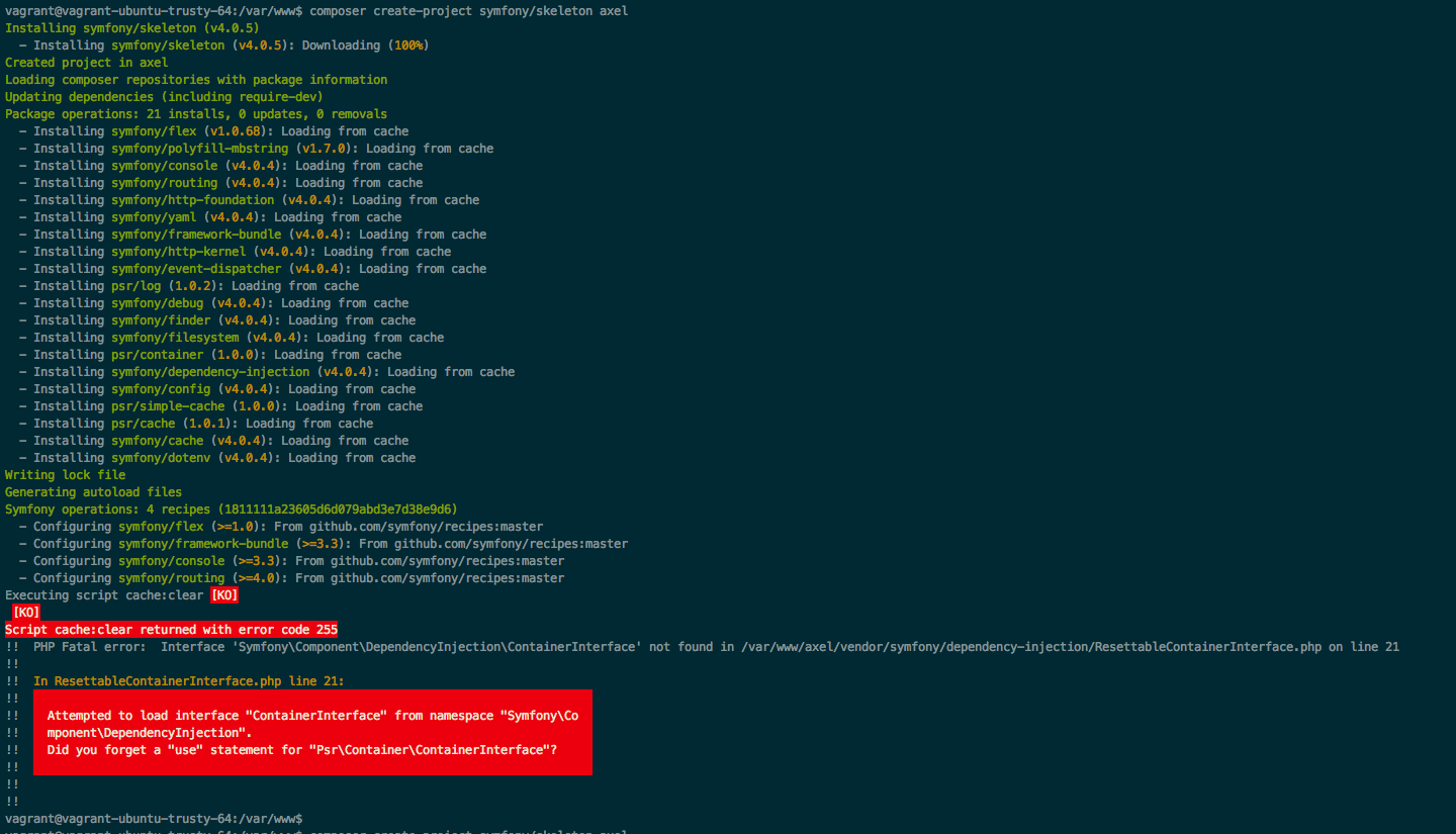 Symfony4 Classnotfoundexception Containerinterface · Issue 25939 · Symfonysymfony · Github