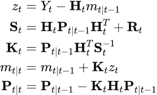 Revert "Update Kalman Filter equation" by junpenglao · Pull Request #169 ...