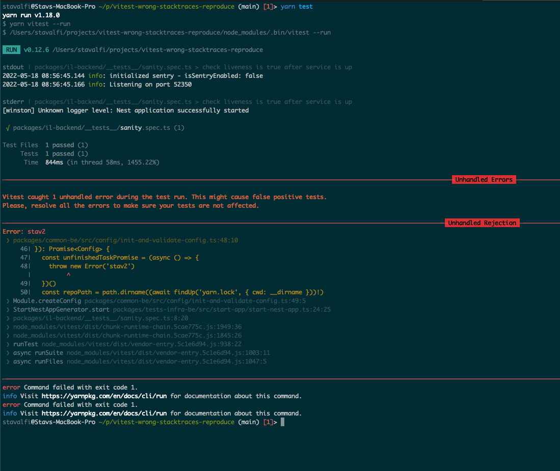 broken stacktraces + reproduce repo · Issue #1331 · vitest-dev/vitest ... broken stacktraces + reproduce repo · Issue #1331 · vitest-dev/vitest ...