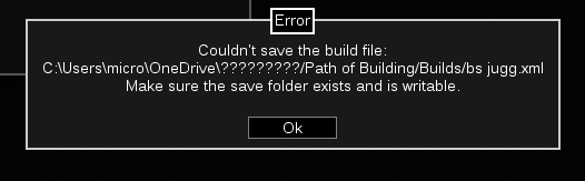 wrong save path · Issue #5820 · PathOfBuildingCommunity/PathOfBuilding · GitHub