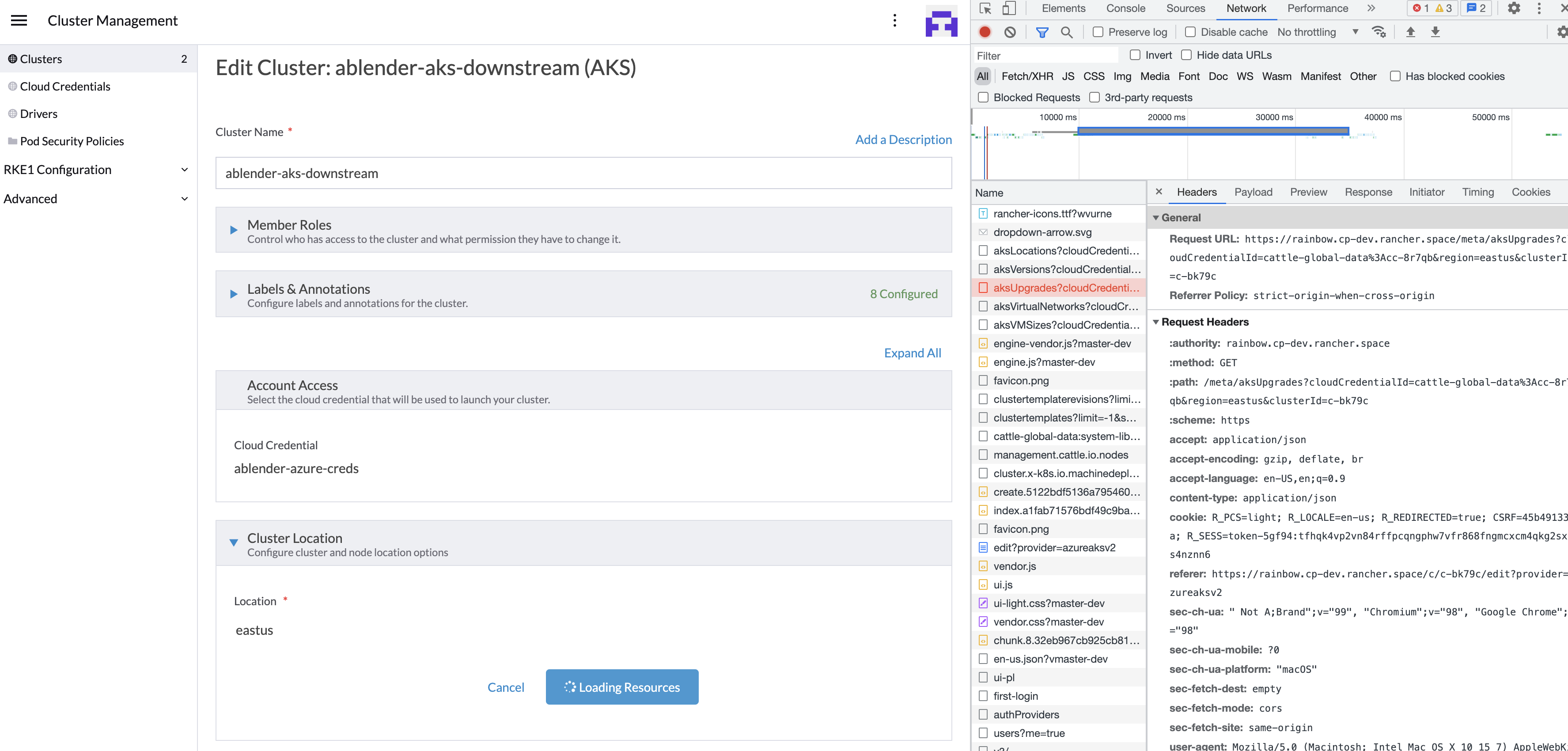 Unable to edit imported AKS clusters · Issue #36690 · rancher/rancher · GitHub