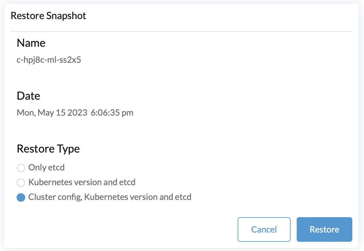 [rke1 etcd restore] unable to restore etcd snapshot · Issue #41547 · rancher/rancher · GitHub