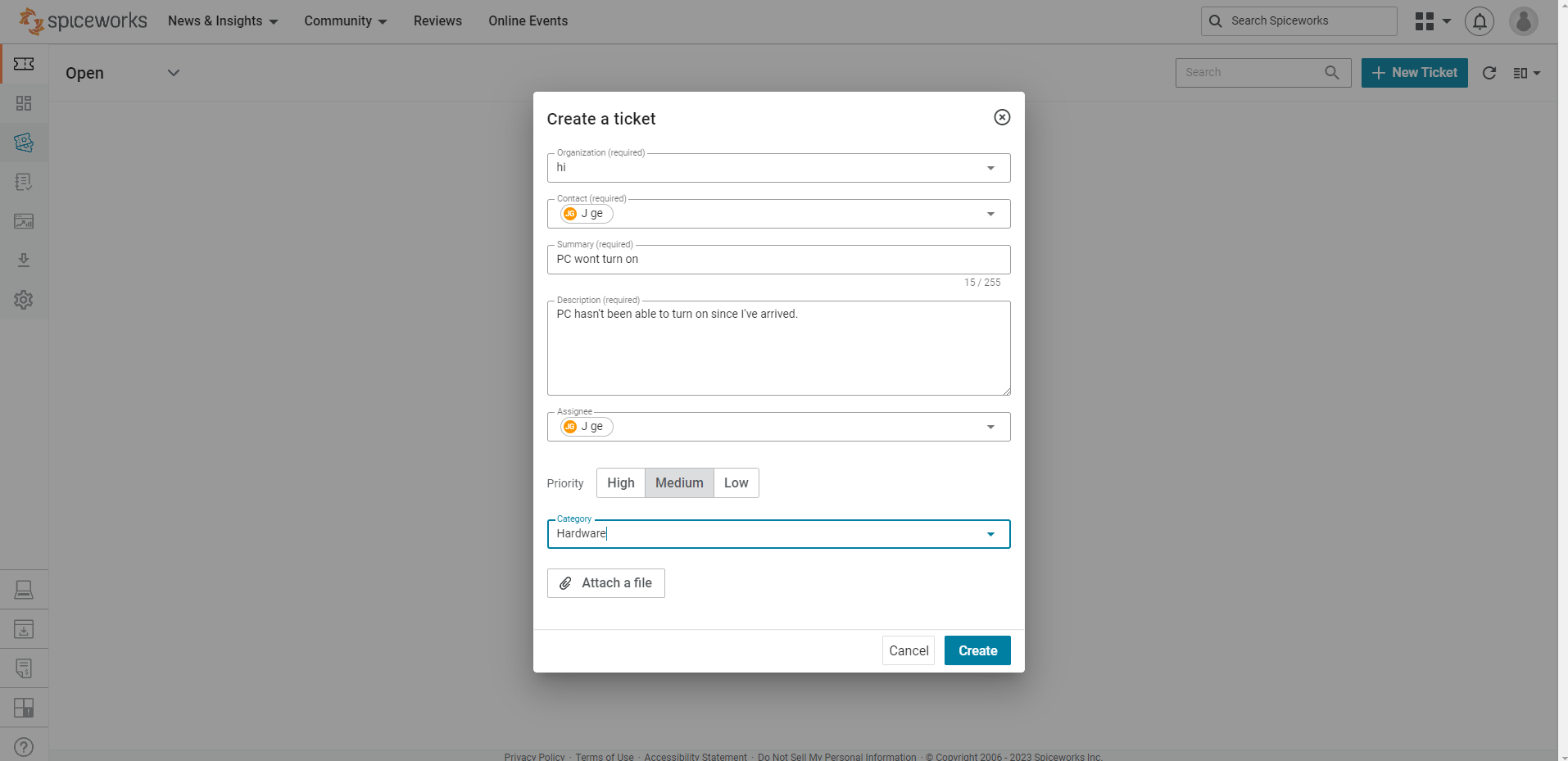 GitHub - Jgezaheg/SpiceWorksTicketingLab