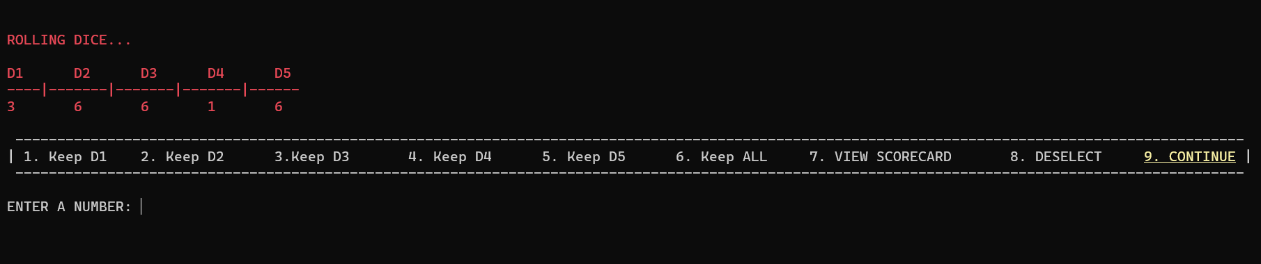 Github Anaroarconsole Based Yahtzee Console Based Yahtzee In C That Automates Die Rolling