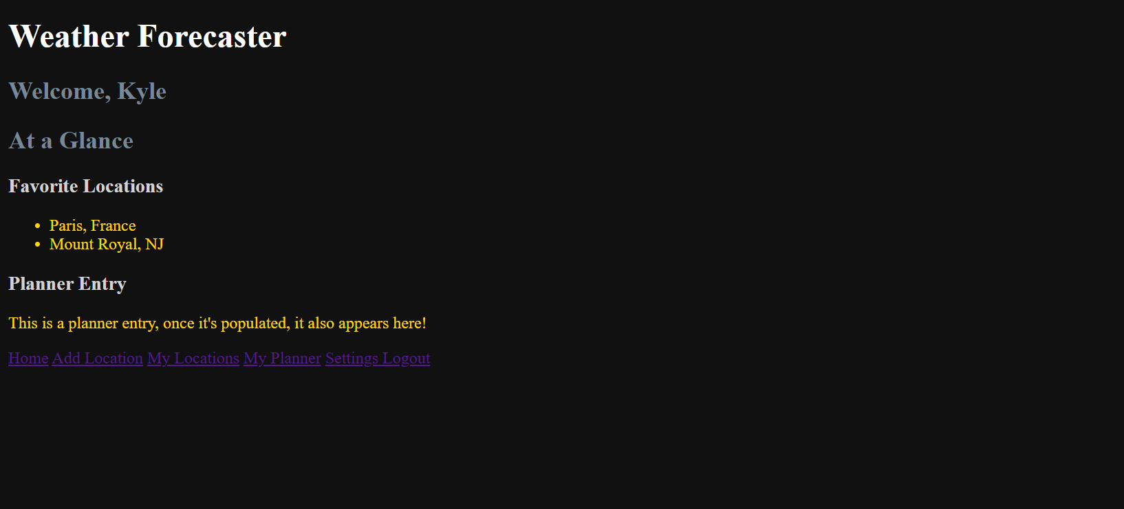 GitHub - osbour59/weatherForecasterProject: Weather Forecaster Project for Professor Levy's APW ...