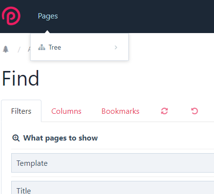 User with "page-lister" permission doesn't see submenu-item "Pages -> Find" · Issue #1646 ...