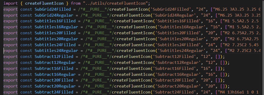 [Bug]: @fluentui/react-icons is missing Subtract sizes 12, 16 and 20 · Issue #27923 · microsoft ...