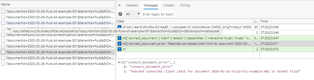 DeltaManager / DocumentDeltaConnection should emit connect_document_error events while ...