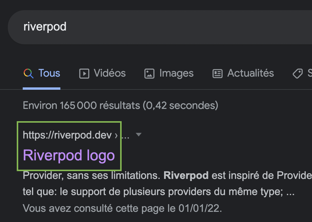 [Documentation] SEO in french on google · Issue #1060 · rrousselGit/riverpod · GitHub