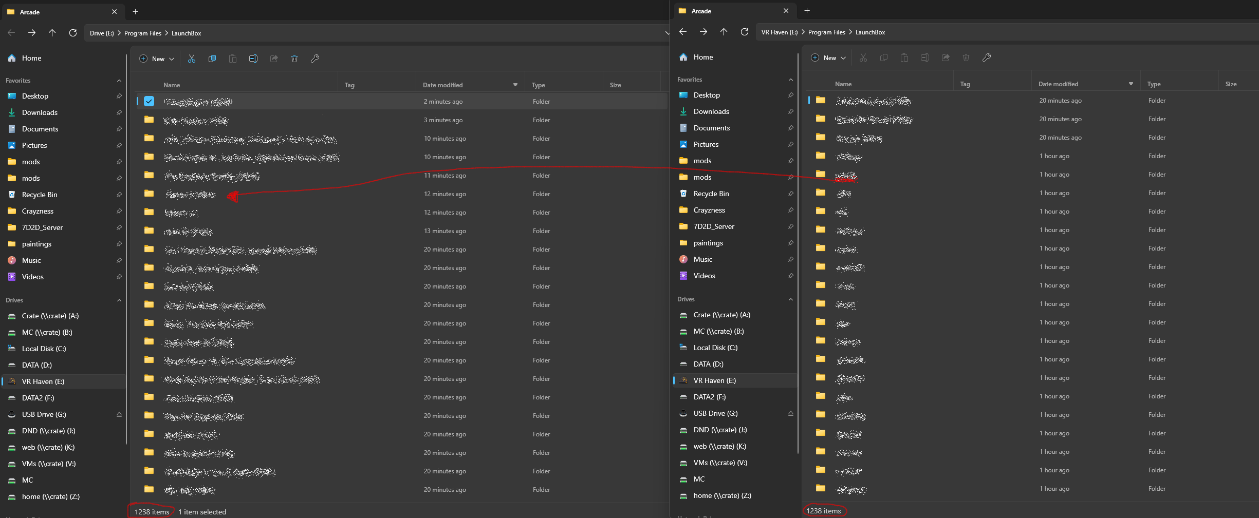 Working on my mame folders.. REALLY laggy moving folders and files ... Working on my mame folders.. REALLY laggy moving folders and files ...