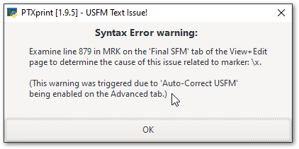 PTXPrint complains of mysterious error when text passes basic checks for markers. · Issue #536 ...