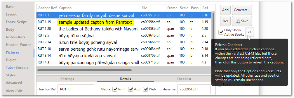 v1.6 Picture captions are not refreshed from Paratext USFM files · Issue #435 · sillsdev/ptx2pdf ...