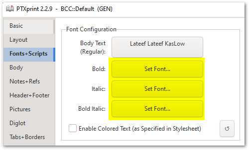 When selecting a new project, the B, I and BI fonts don't get filled in · Issue #715 · sillsdev ...