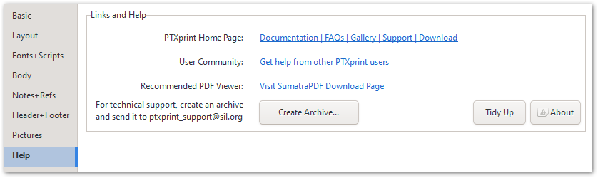 Help | PTXPrint Docs Path link opens app not help · Issue #730 · sillsdev/ptx2pdf · GitHub