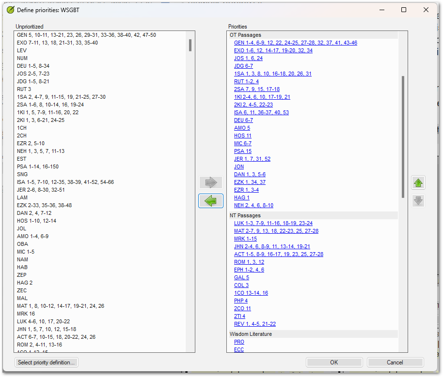 Allow to print text as defined by one of the "Priorities" as set in Paratext · Issue #834 ...