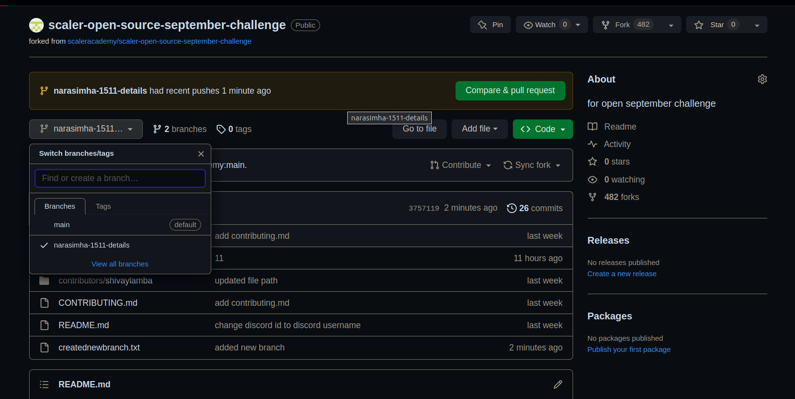 Challenge 1 · Issue #900 · scaleracademy/scaler-open-source-september-challenge · GitHub