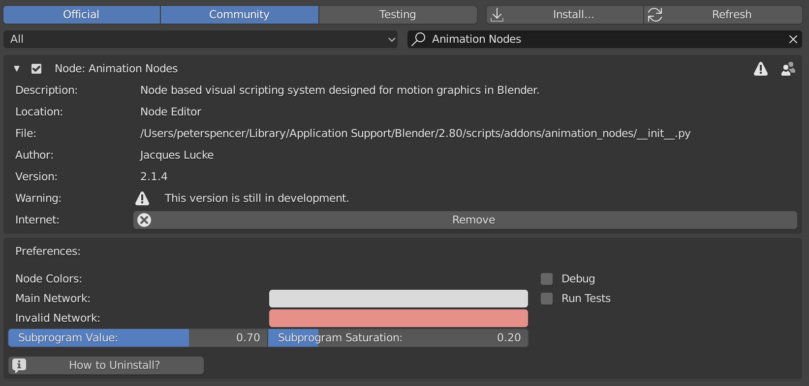 Python version · Issue #1169 · JacquesLucke/animation_nodes · GitHub
