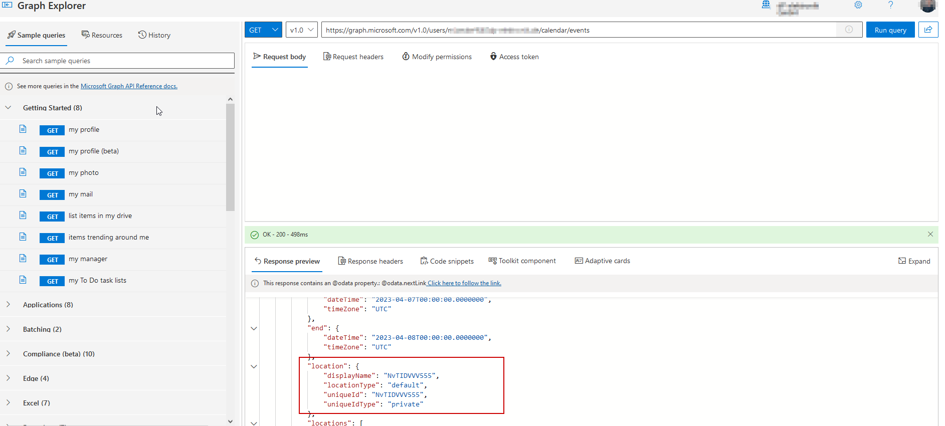 Filter not working Filter Event by Location · Issue #1801 · microsoftgraph/msgraph-sdk-dotnet ...