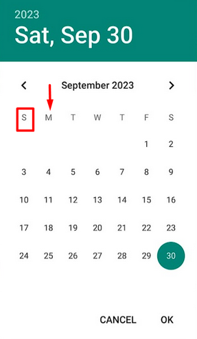 Calendar start from monday instead of sunday · Issue #820 · react-native-datetimepicker ...