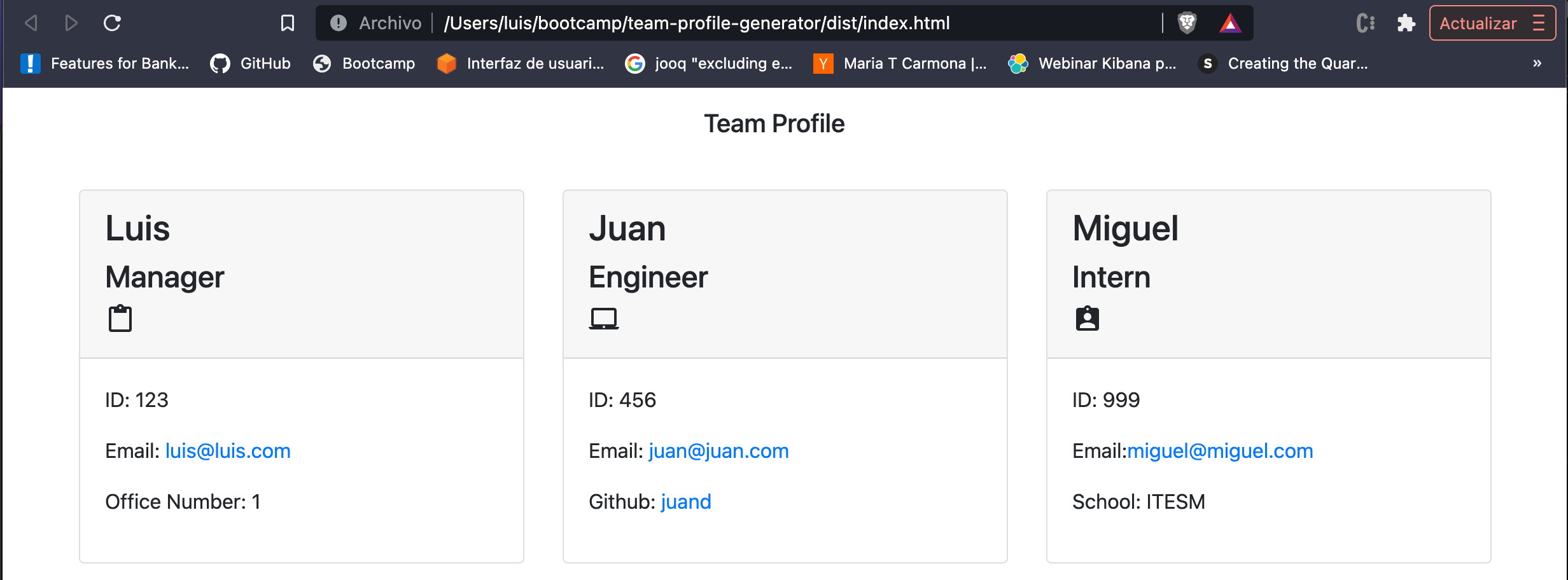 GitHub - ltrevino/team-profile-generator