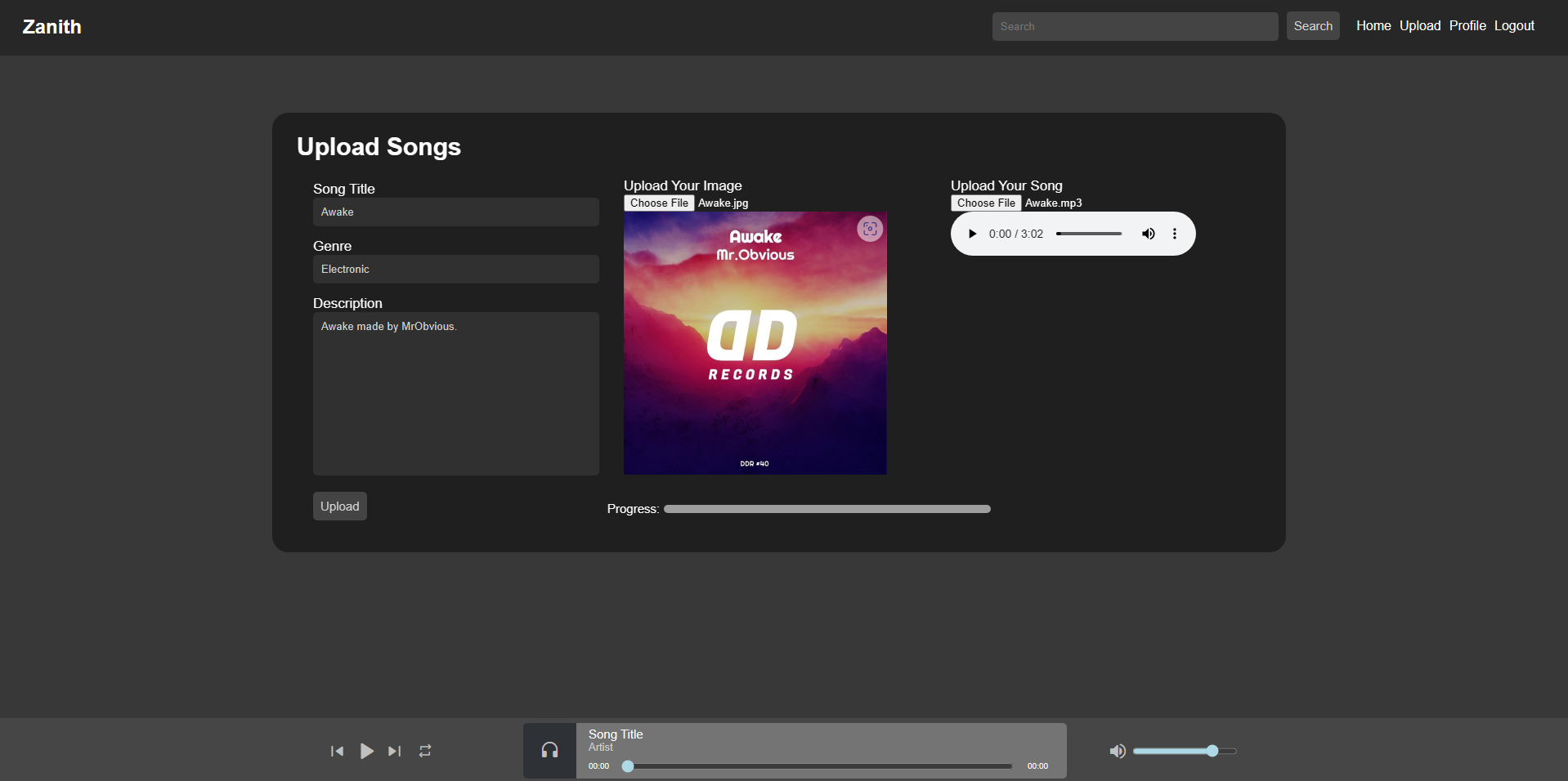 GitHub - DominicLau0/Zanith: Zanith is a music streaming website like ...