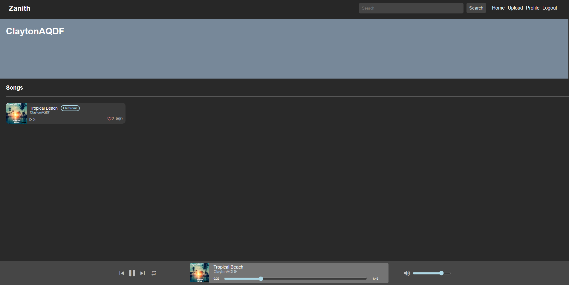 GitHub - DominicLau0/Zanith: Zanith is a music streaming website like ...