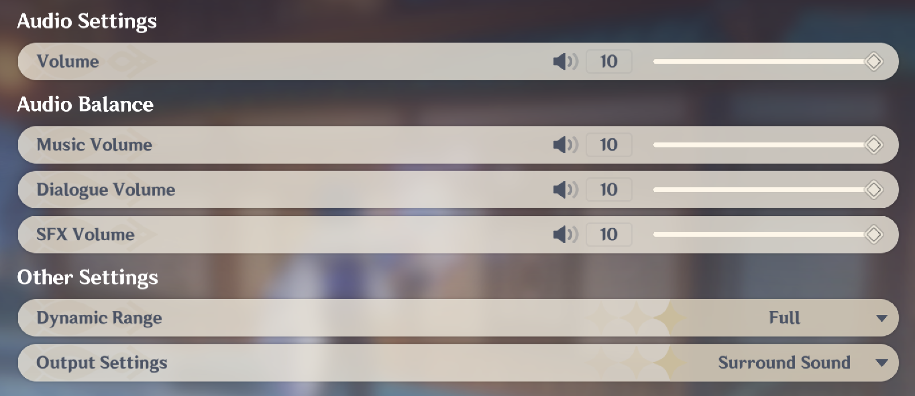 There isn't any audio although all settings are on and maxed out ...