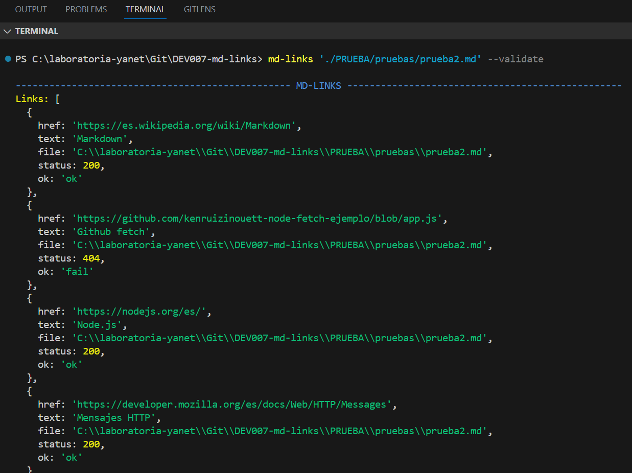 Github Yanettrdev007 Md Links Librería Que Analiza Archivos En