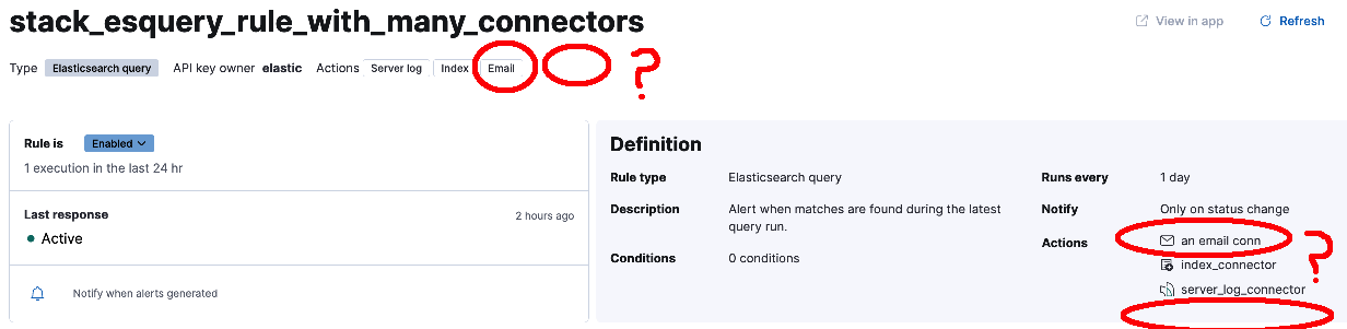 Rule detail view summary of actions list is incomplete · Issue #140296 · elastic/kibana · GitHub