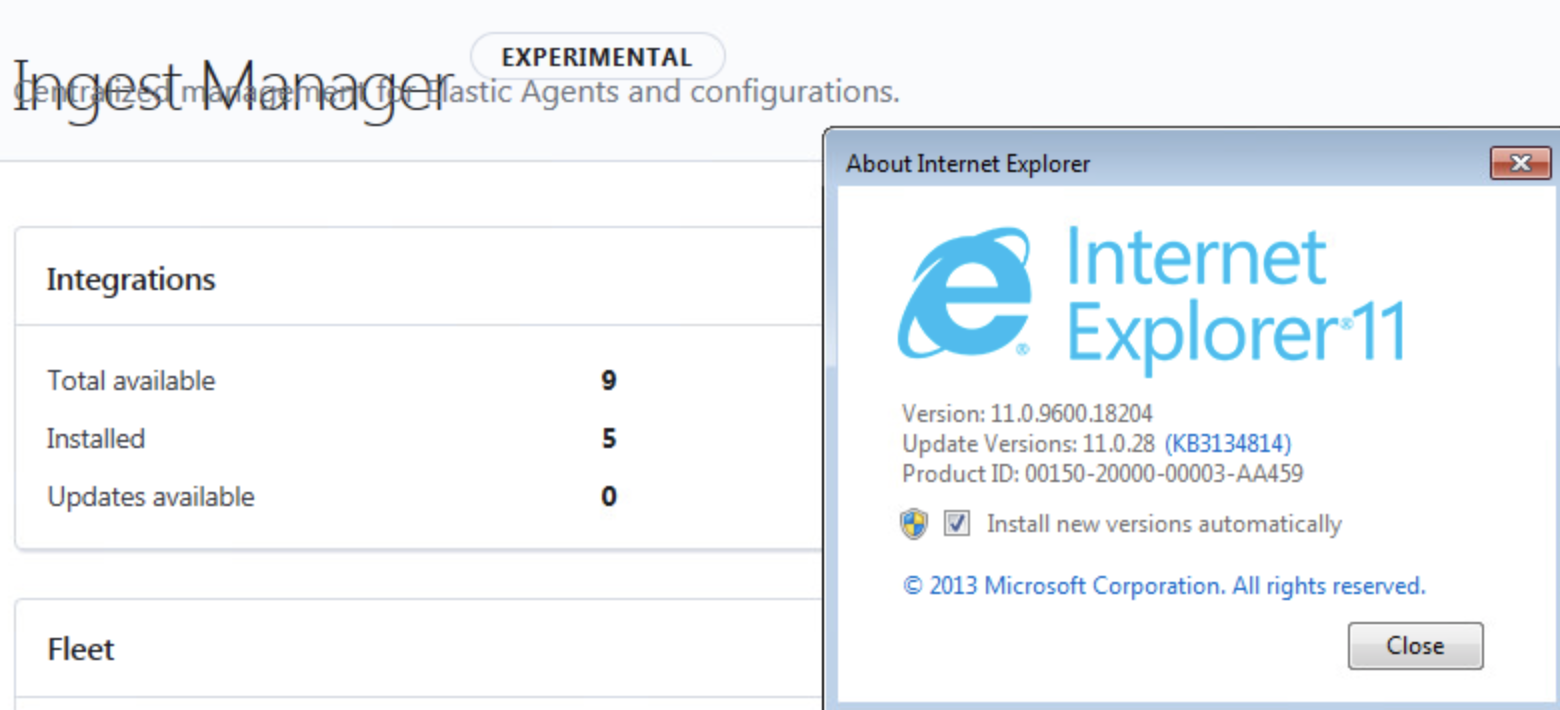 Ingest Manager UI has some issues in IE11, overlapping page title · Issue #67552 · elastic ...