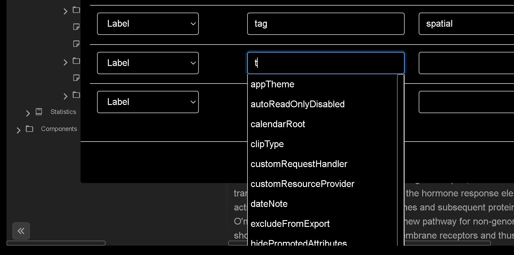 Attribute Menu ignores font size, is cut off at bottom · Issue #1185 · TriliumNext/trilium · GitHub