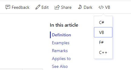 Why no VB examples or syntax? · Issue #7069 · dotnet/docs · GitHub