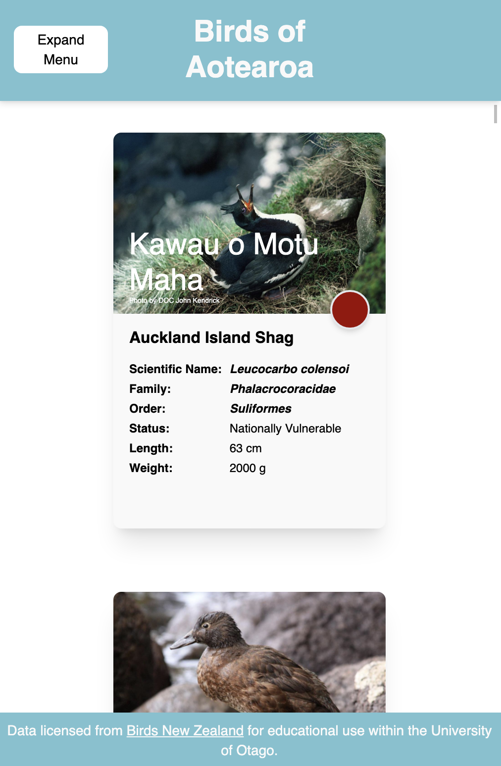 GitHub - jayteylee/Birds_of_Aotearoa_front-end: A dynamic web site capable of searching ...