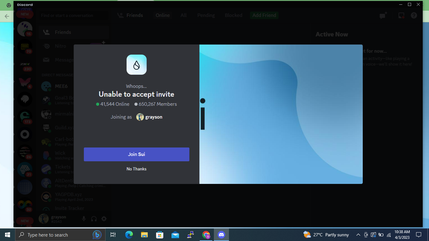 Discord Issue · Issue 10308 · Mystenlabssui · Github 