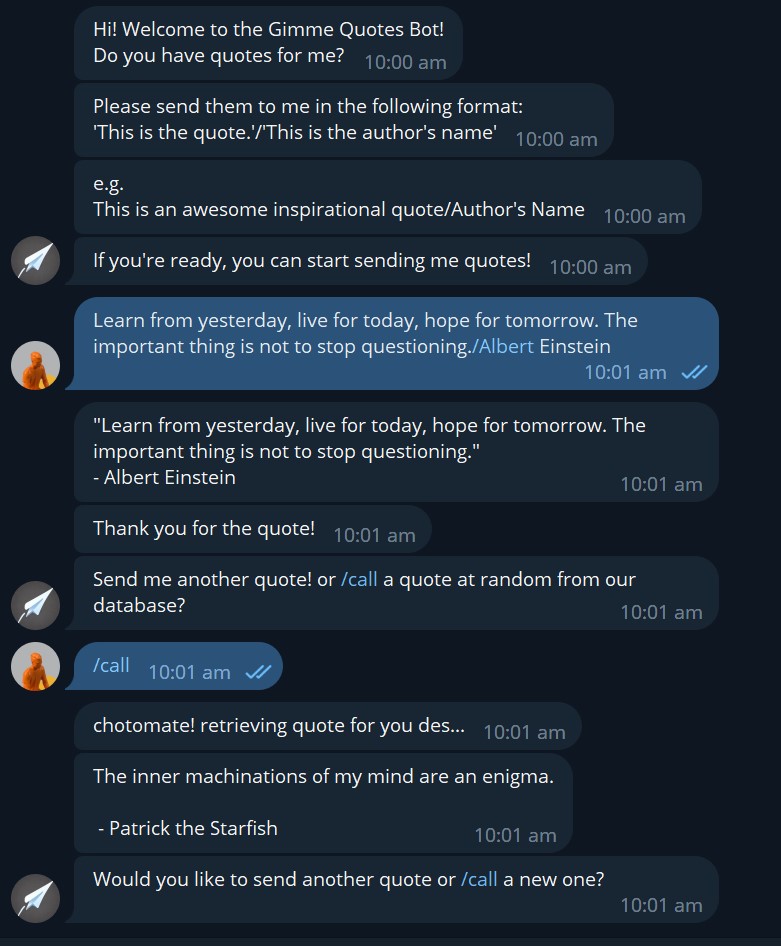 GitHub - nawzaysfinah/gimme-quotes: This is a telegram bot programmed ...