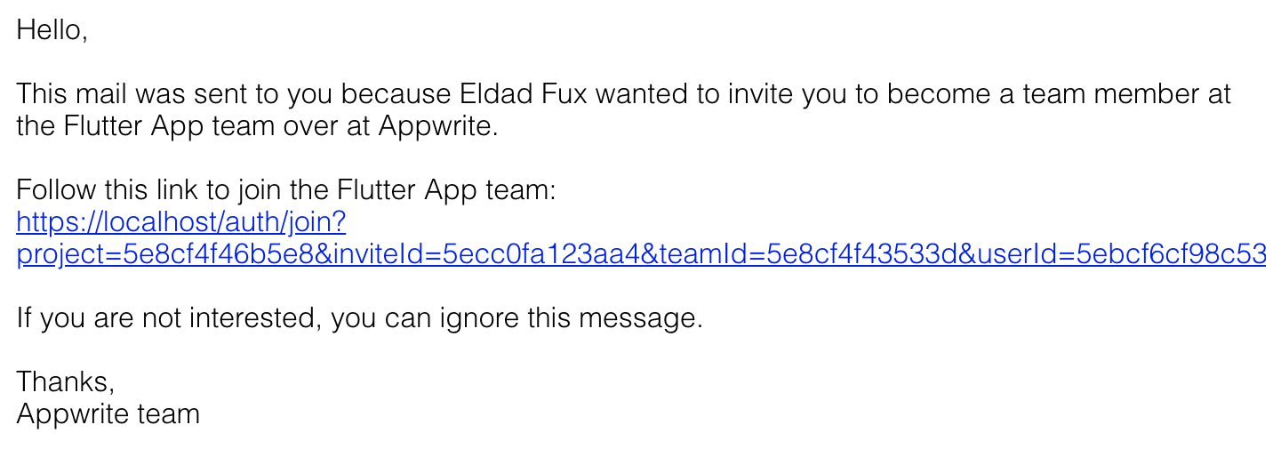 Change "Appwrite Team" on the invitation email · Issue #348 · appwrite/appwrite · GitHub
