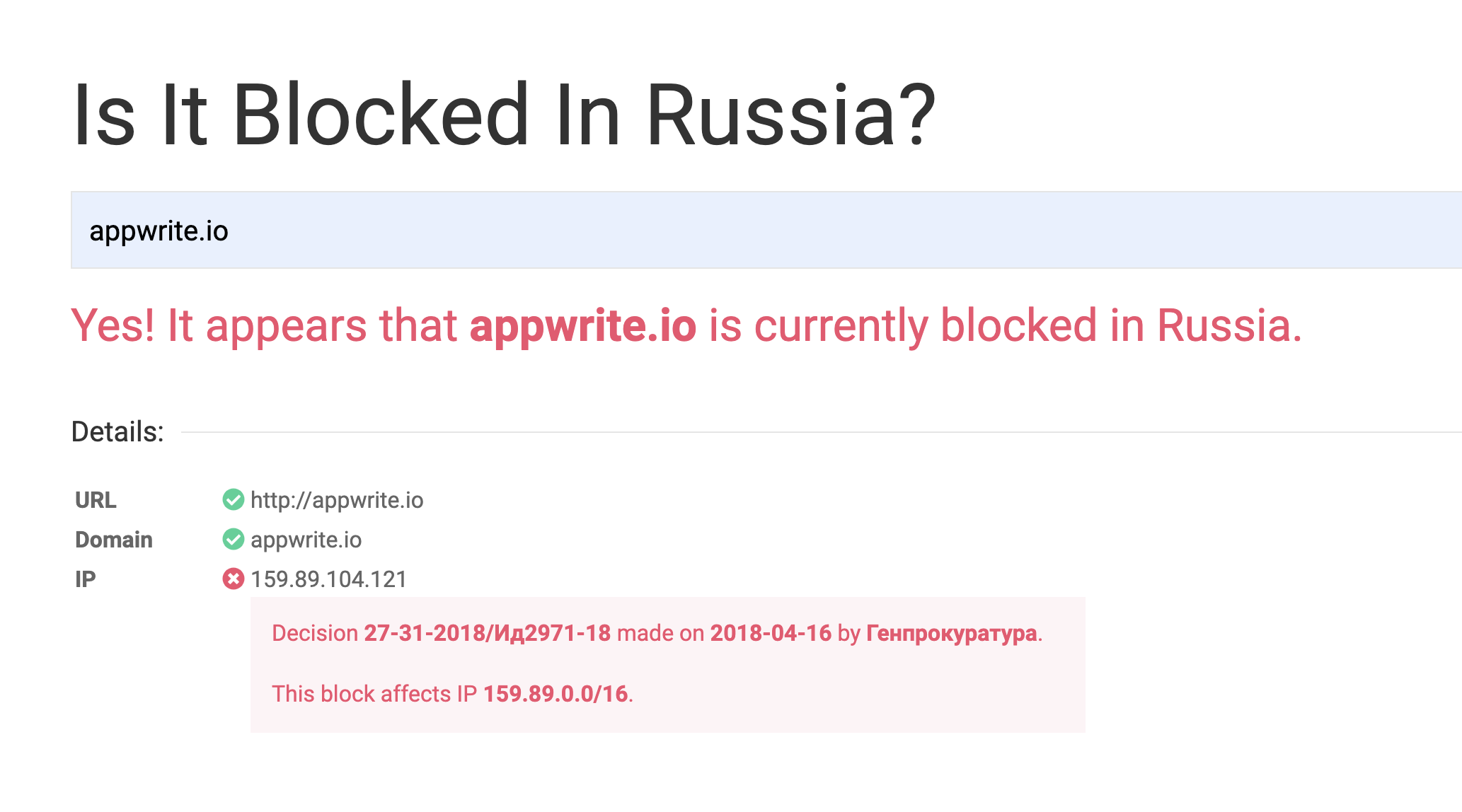 Cannot install AppWrite (appwrite.io IP is blocked in Russia) · Issue #374 · appwrite/appwrite ...